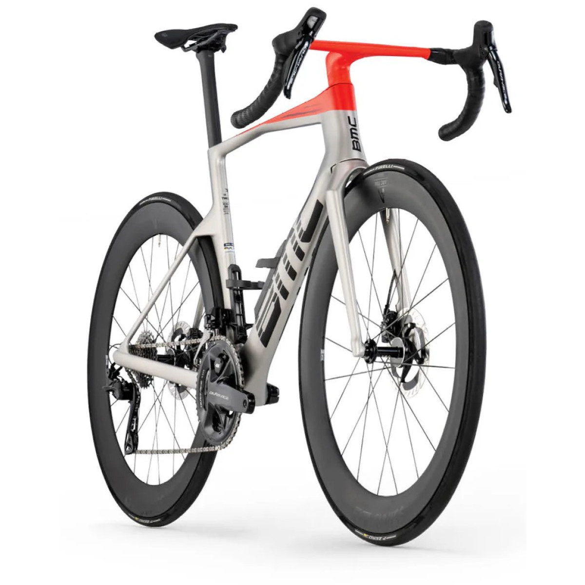 BMC Teammachine R 01 Two plento dviratis | Arctic Silver - Neon Red | Velonova